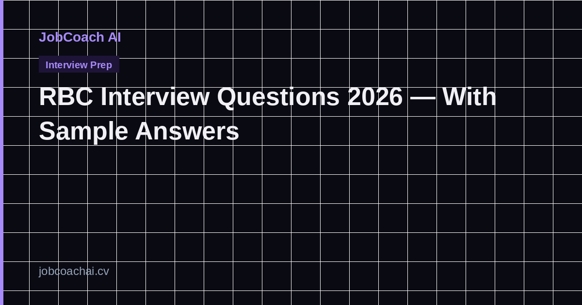 RBC Interview Questions 2026: 20 Real Q&A + Recruitment Process